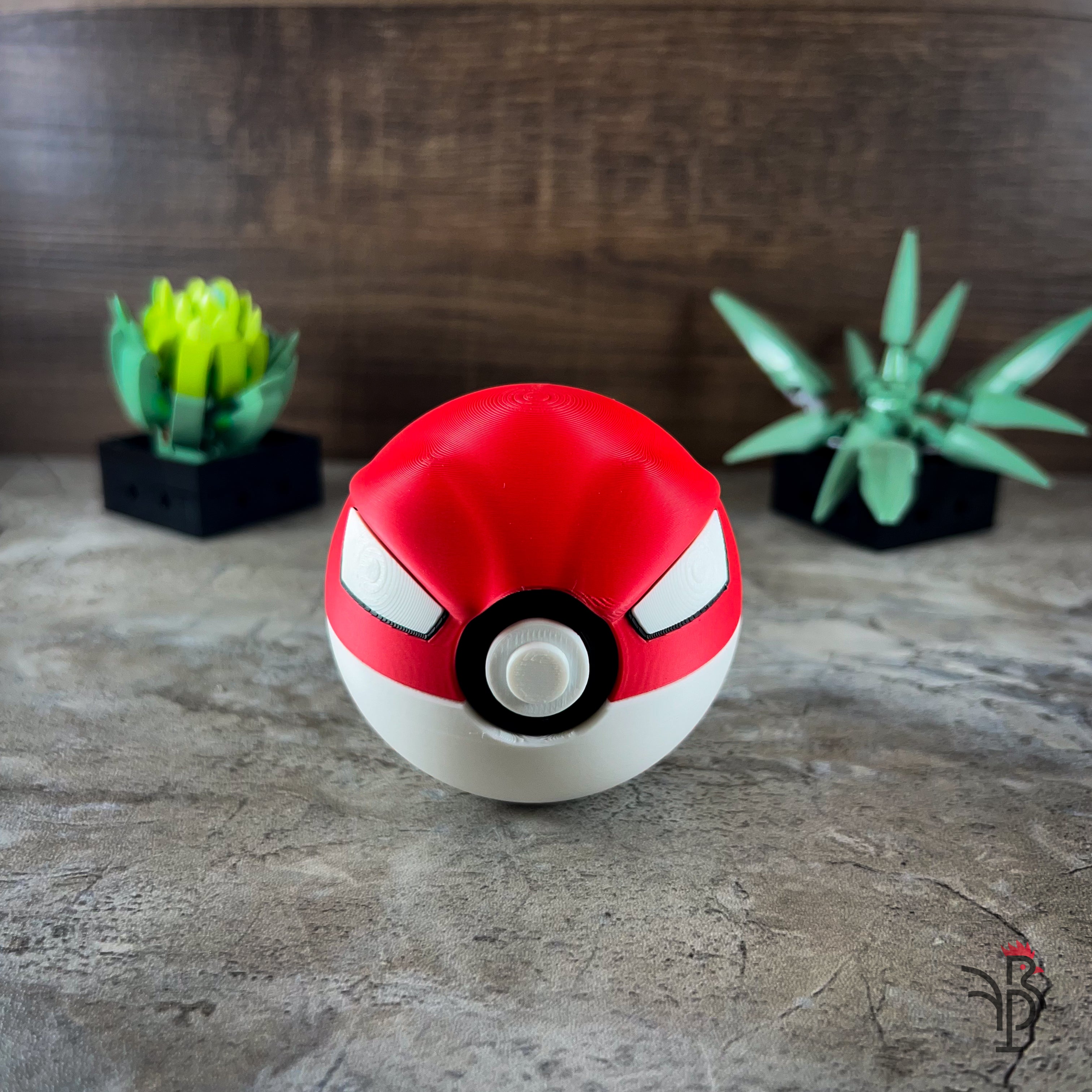 #0100 - Voltorb Inspired Monster Ball – Rooster Print Farm