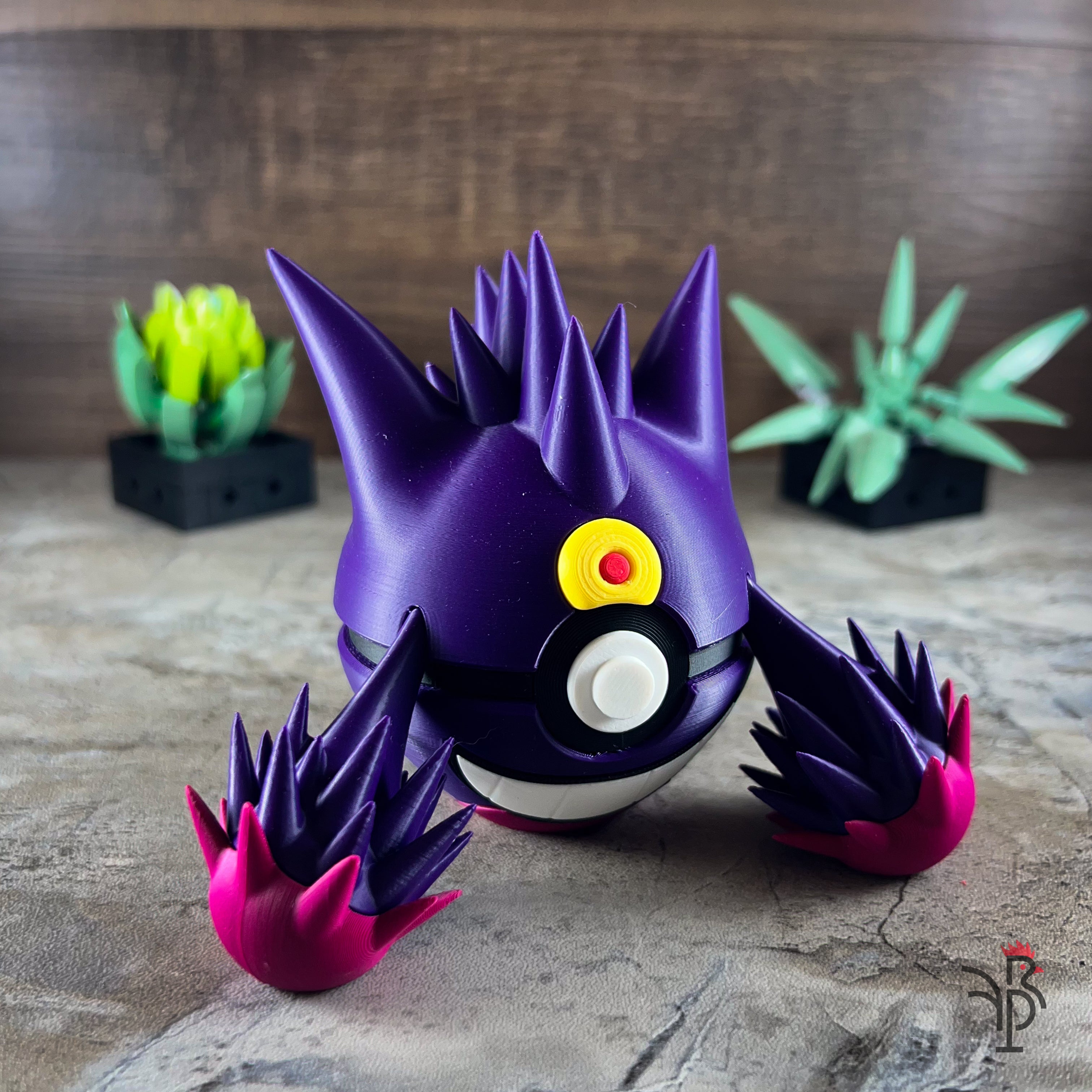 #0094 - Mega Gengar Inspired Monster Ball – Rooster Print Farm