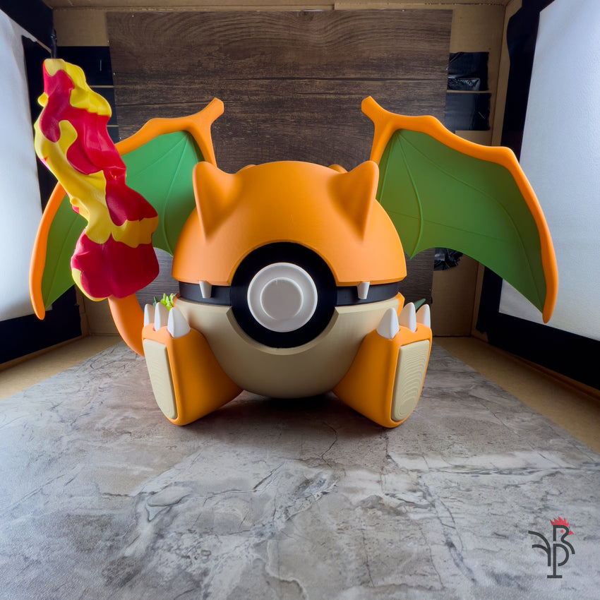 #0006 - Extra Large Charizard Inspired Monster Ball – Rooster Print Farm