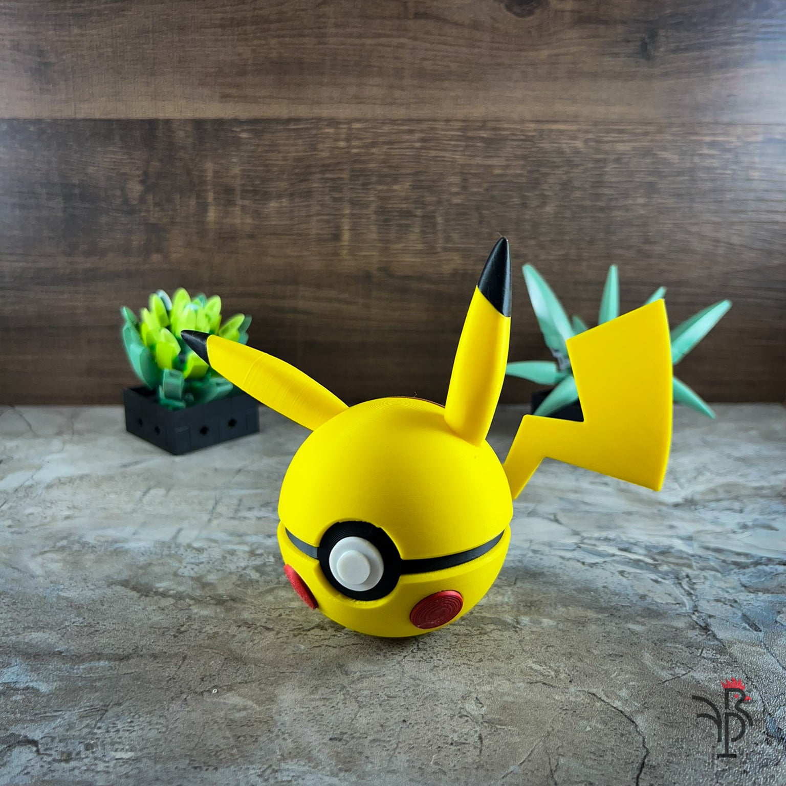 #0025 - Pikachu Inspired Monster Ball – Rooster Print Farm